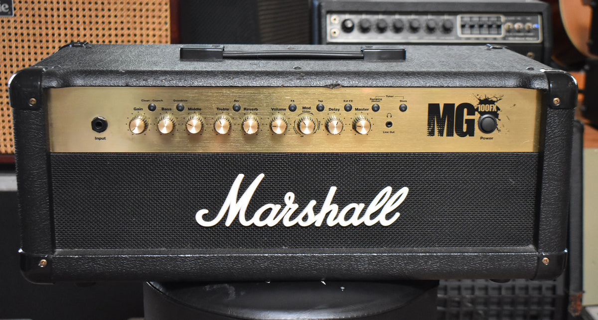 Marshall MG100HFX 2-Channel Solid-State Guitar Amplifier Head Black ...