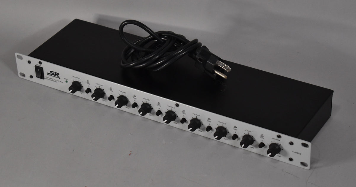Stage Right SR 615108 8-Channel Mic/Line Rack Mixer w/Phantom Power ...